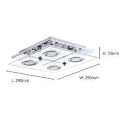 Eglo Cabo LED Ceiling Spotlight Chrome 8W 250lm - Screwfix