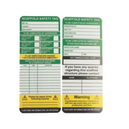 Essentials Scaffold Tag Inserts 10 Pack - Screwfix