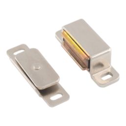 Essentials Premium Adjustable Magnetic Cabinet Catch Satin Nickel 46mm ...