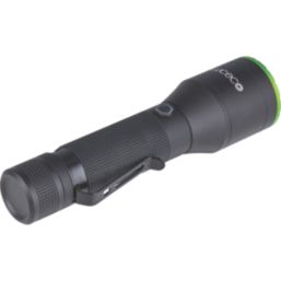 Luceco Rechargeable LED Torch Black/Green 1000lm - Screwfix