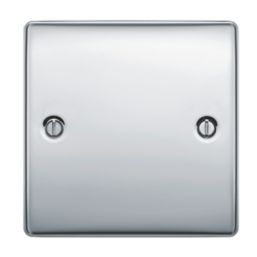 British General Nexus Metal 1-Gang Blanking Plate Polished Chrome ...
