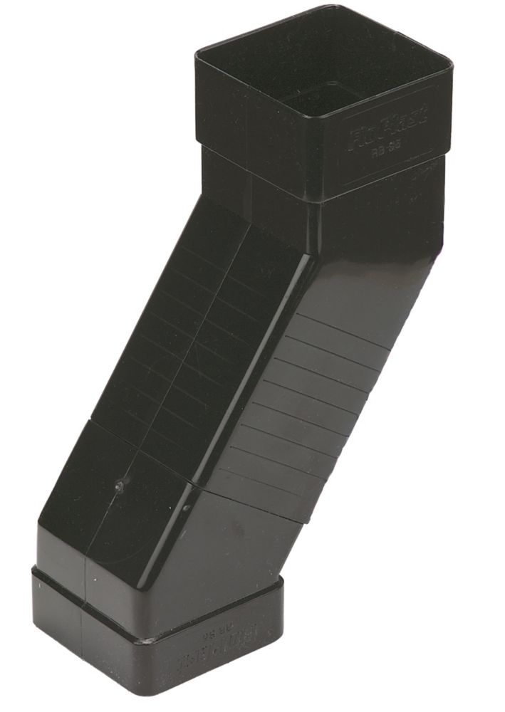 FloPlast Square 25-65mm Adjustable Offset Bend Black 65mm - Screwfix