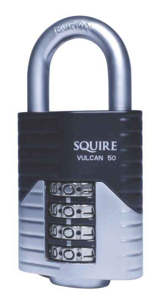 Squire Weatherproof Combination Padlock Blue 50mm Screwfix