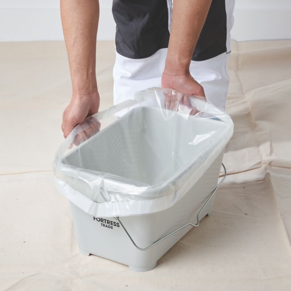 Fortress Trade Paint Scuttle Liners 15Ltr 10 Pack - Screwfix