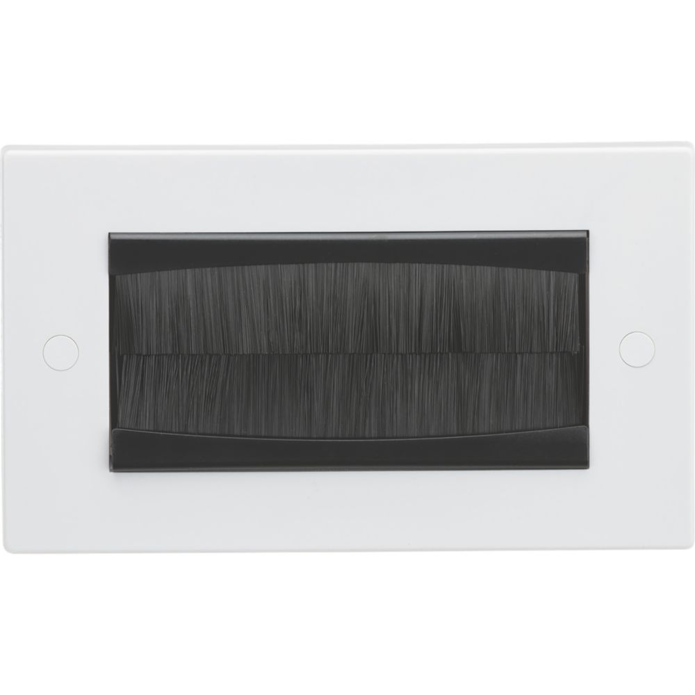 Knightsbridge Modular Brush Flex Outlet White - Screwfix