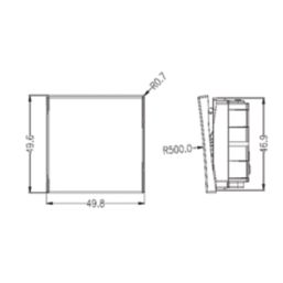 Knightsbridge Wide Rocker 20AX 2-Way Modular Light Switch Grey - Screwfix