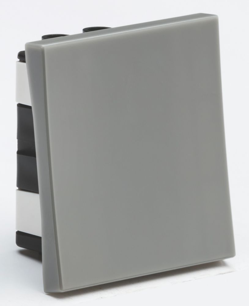 Knightsbridge Wide Rocker 20AX 2-Way Modular Light Switch Grey - Screwfix