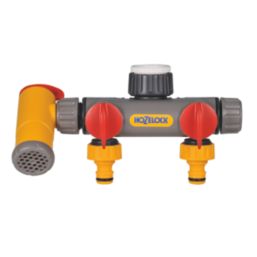 Hozelock 3-Way Flomax Tap Connector 1/2" - Screwfix
