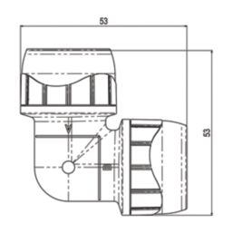 PolyPlumb Enhanced Plastic Push-Fit Equal 90° Elbow 15mm - Screwfix
