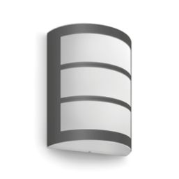 Philips Python Outdoor LED Wall Light Anthracite 6W 500lm - Screwfix