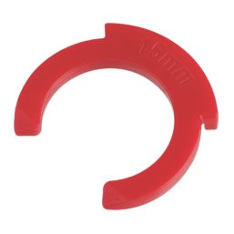 Flomasta Plastic Collet Clips Red 15mm 10 Pack - Screwfix