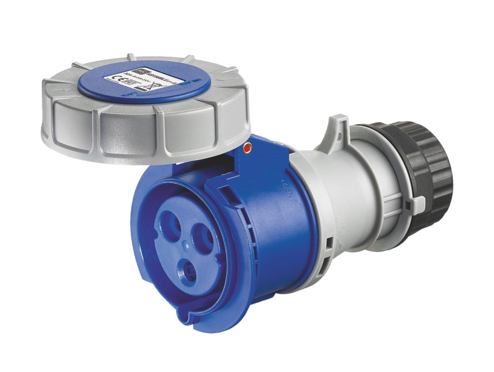 MK 32A 2P+E Connector 200-250V - Screwfix