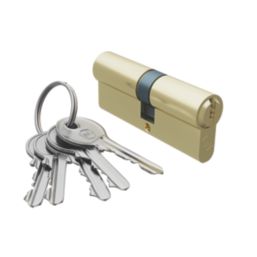 Smith & Locke 6-Pin Cylinder Lock 40-50 (90mm) Brass - Screwfix