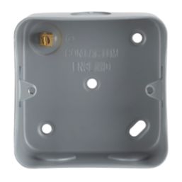 Contactum 1-Gang Metal-Clad Back Box 37mm - Screwfix