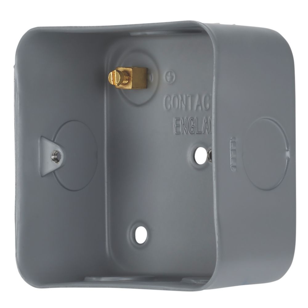 Contactum 1-Gang Metal-Clad Back Box 37mm - Screwfix