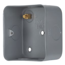 Contactum 1-Gang Metal-Clad Back Box 37mm - Screwfix