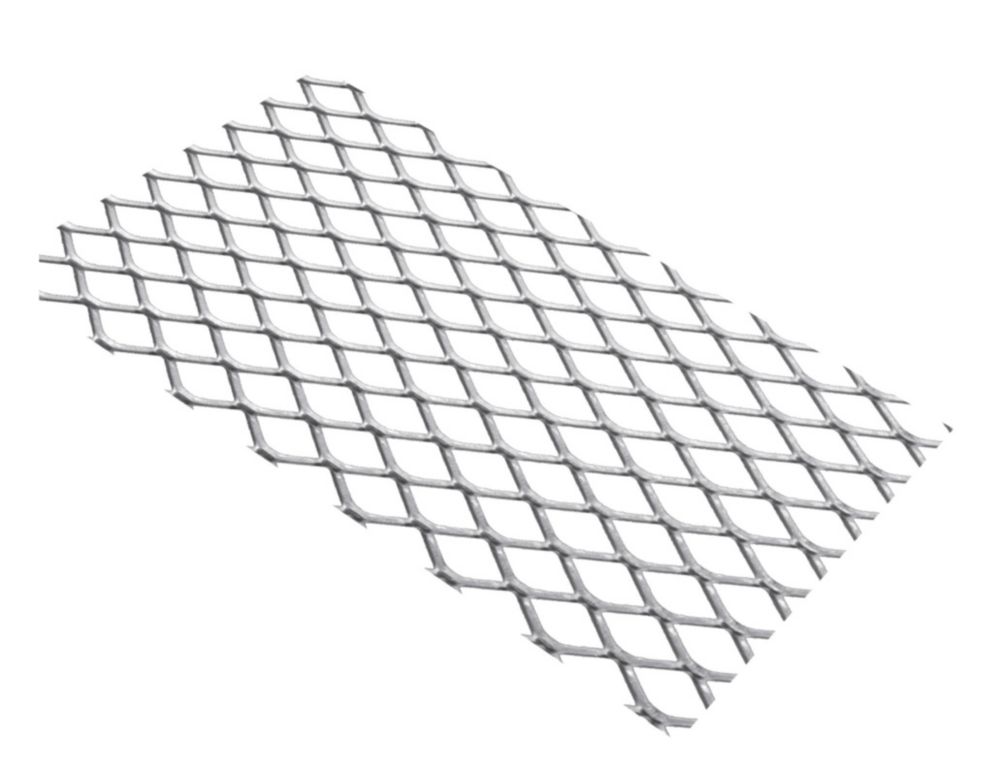 Essentials Stretched Perforated Protective Door Plate Steel 500mm x ...