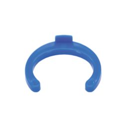 FloPlast FloFit+ Plastic Collet Clips Blue 15mm 50 Pack - Screwfix