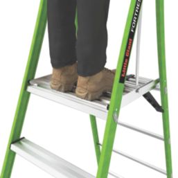 Little Giant Fibreglass 2.01m 4 Step Platform Step Ladder - Screwfix
