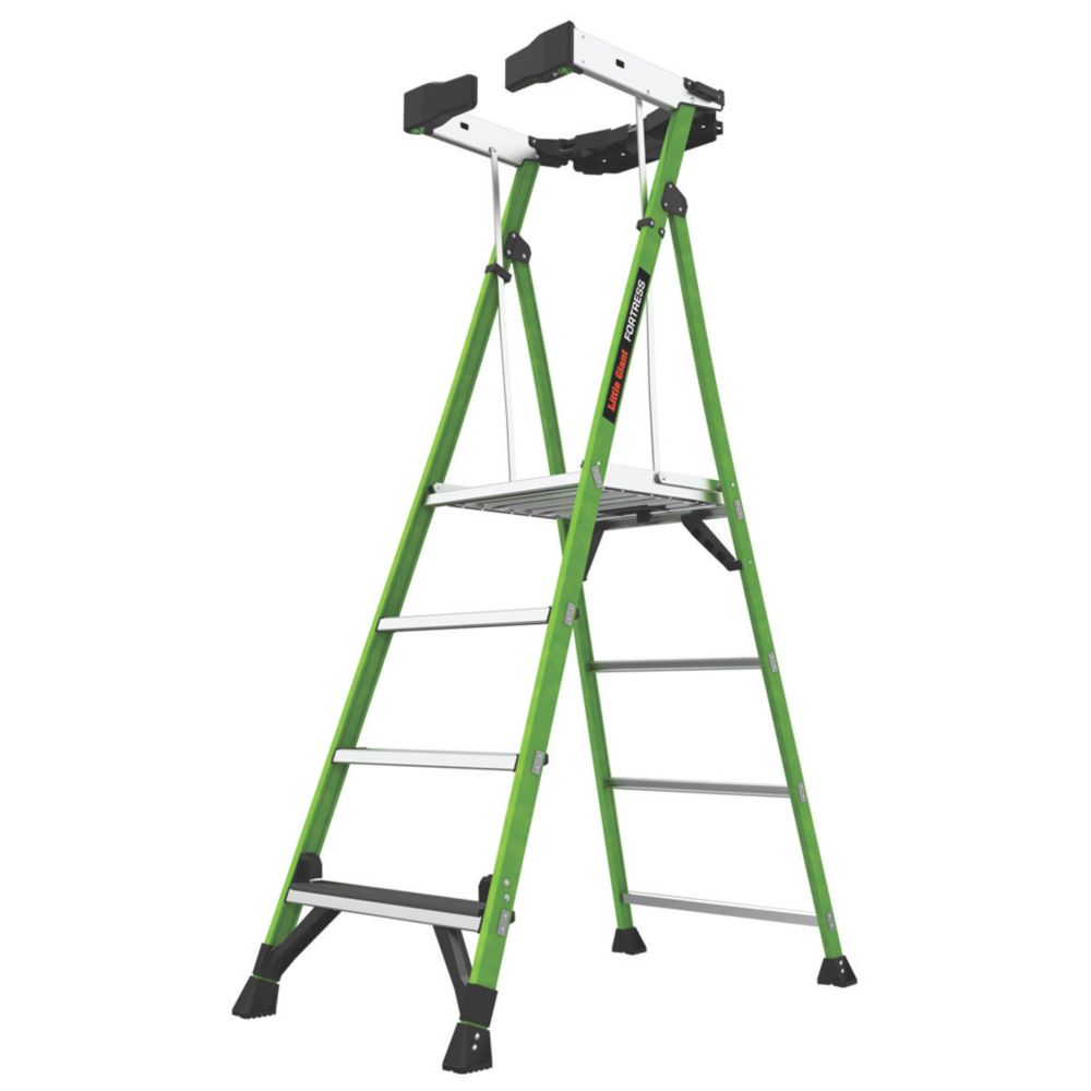 Little Giant Fibreglass 2.01m 4 Step Platform Step Ladder - Screwfix