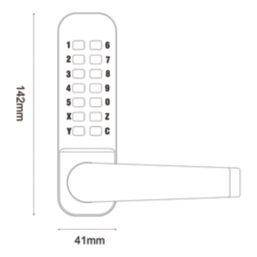 Smith & Locke Push-Button Lock w/ Handles 37.5mm Black - Screwfix