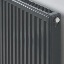 Time 600mm x 600mm 1986BTU Anthracite Type 11 Convector Radiator - Screwfix