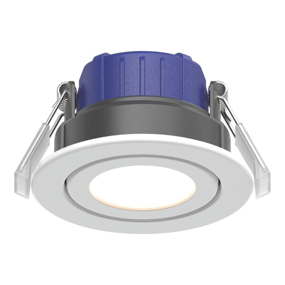 LAP Chaac Tilt Fire Rated LED Downlight White 5.5W 600lm - Screwfix