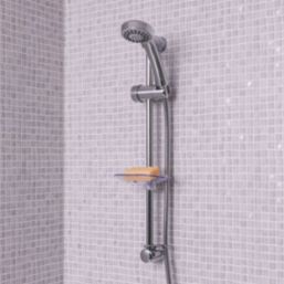 ETAL Pod Slide Rail Shower Kit Chrome - Screwfix