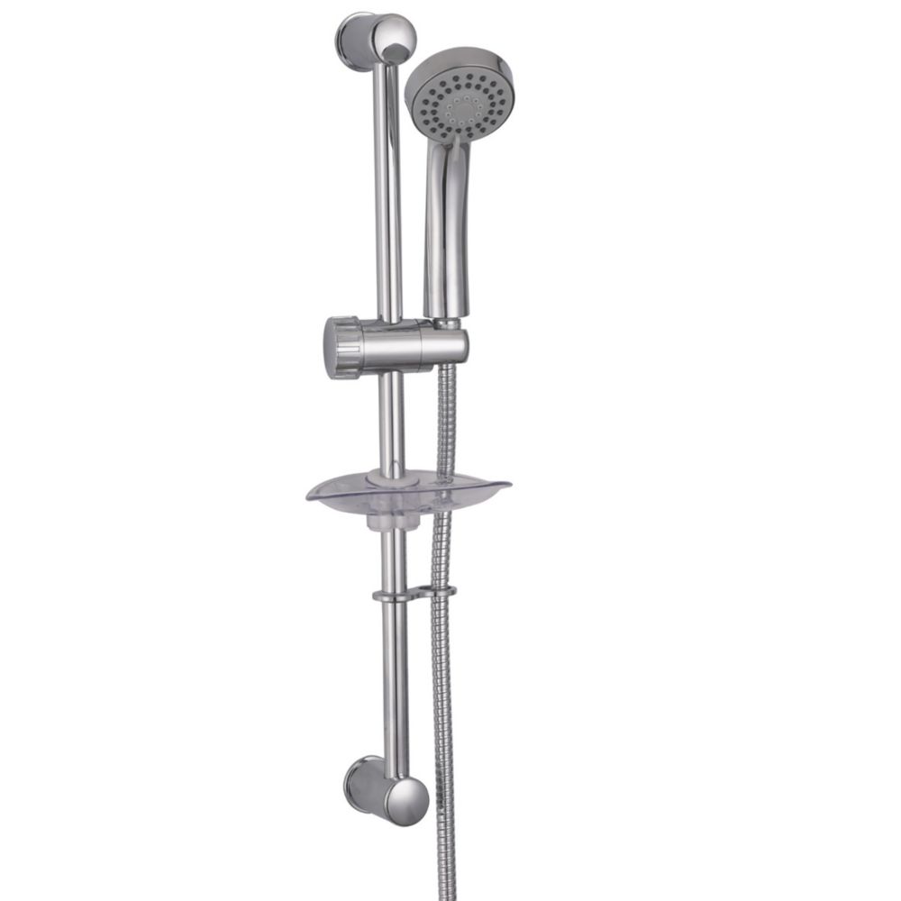 ETAL Pod Slide Rail Shower Kit Chrome - Screwfix