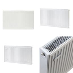 Flomasta 600mm x 1000mm 5832BTU White Type 22 Convector Radiator - Screwfix