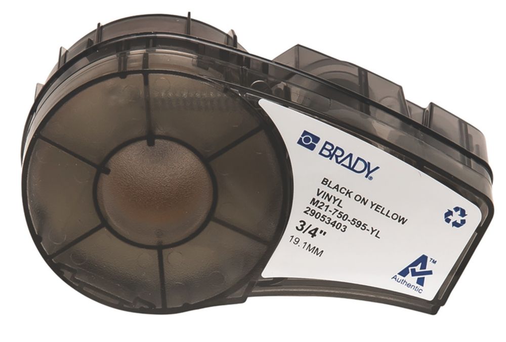 Brady 142811 Indoor Outdoor Vinyl Labels 12.70mm x 6.40m - Screwfix