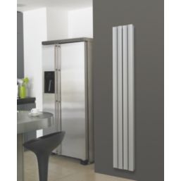 Venus 1800mm x 275mm 3224BTU Matt Chrome Vertical Designer Radiator ...