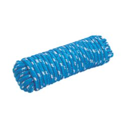 Essentials Braided Rope Blue/White 12mm x 20m - Screwfix