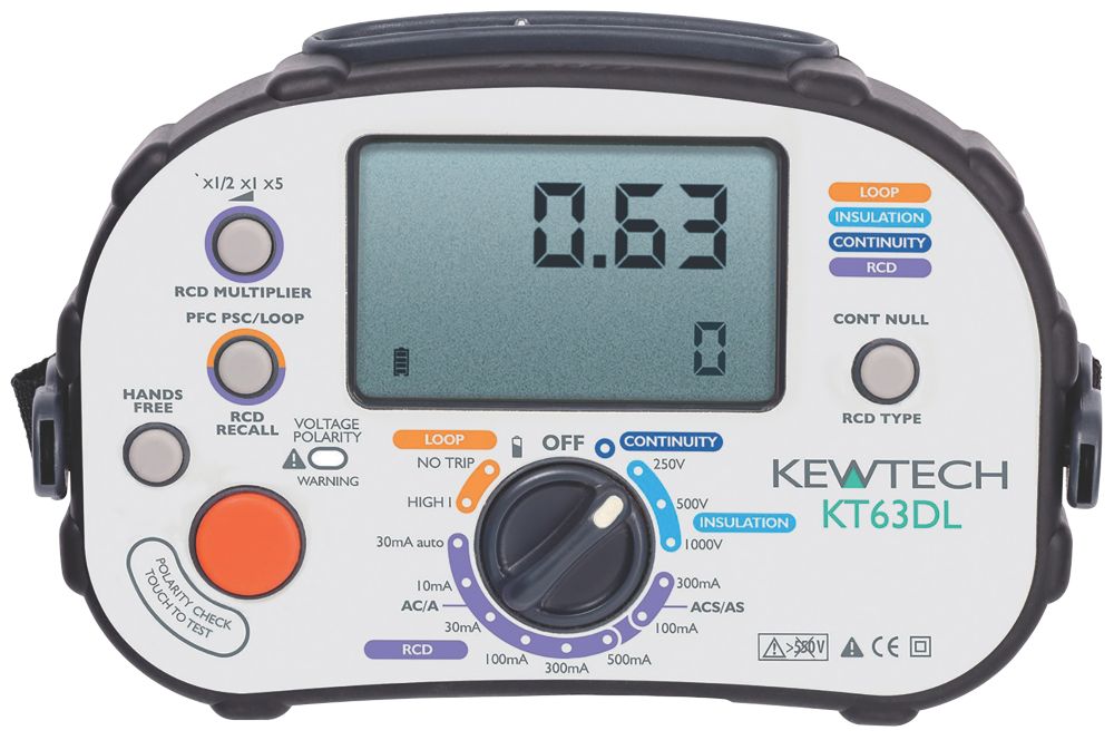 Kewtech Kt63dl Multifunction Tester Screwfix