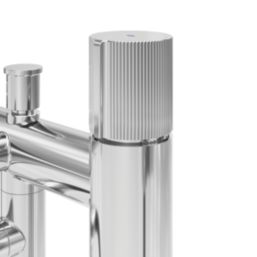 Swirl Gallen Chrome 228mm Deck Mounted Dual Control Manual Shower Mixer ...