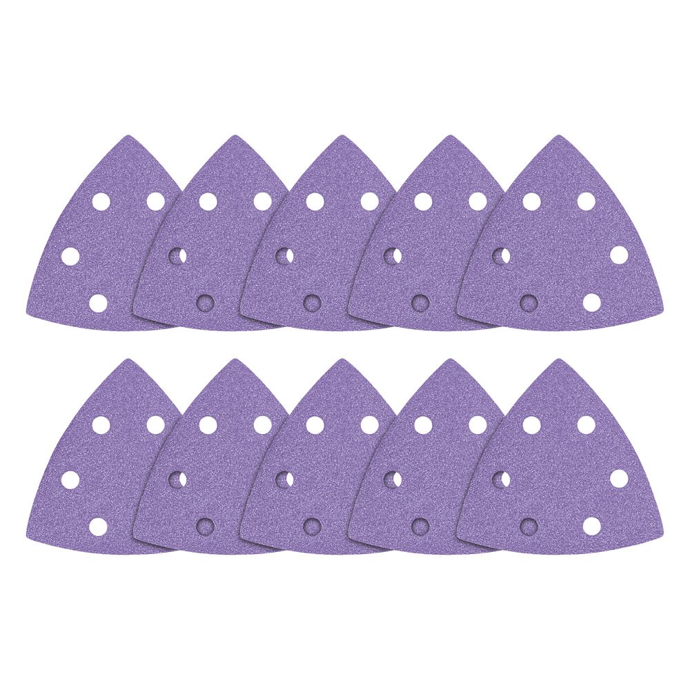 Trend AB OSC 180A 180 Grit 6 Hole Punched Multi Material Abrasive Sanding Sheets 93mm x 93mm 10 Pack Screwfix