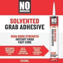 No Nonsense Solvented Grab Adhesive Beige 350ml - Screwfix