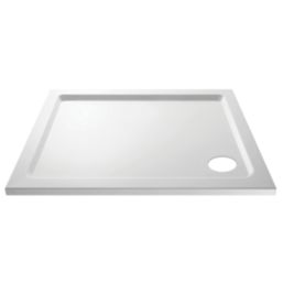 ETAL Pearlstone Matrix Rectangular Shower Tray White 1000mm x 900mm x ...