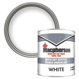 Macpherson Quick Dry Acrylic 1Ltr White Matt Interior Wood Primer Undercoat - Screwfix