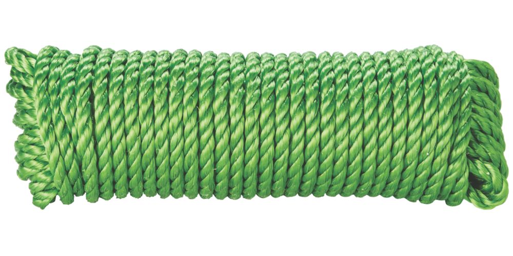 Diall Twisted Rope Green 10mm x 15m - Screwfix