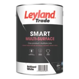 Leyland Trade 5Ltr Brilliant White Eggshell Emulsion Multi Surface ...