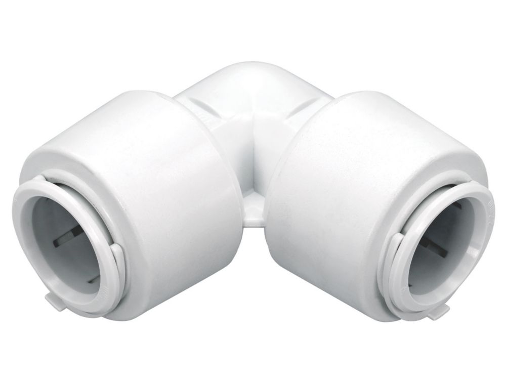 FloPlast FloFit+ Plastic Push-Fit Equal 90° Elbow 28mm - Screwfix