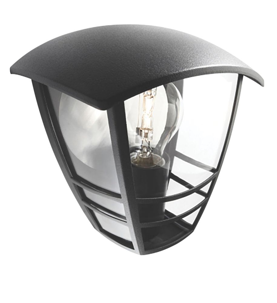 Philips Creek Outdoor Wall Light Black - Screwfix