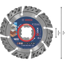 Bosch Expert X-Lock Masonry Diamond Cutting Disc 115mm - Screwfix