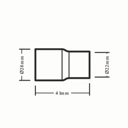 Flomasta Copper End Feed Fitting Reducers F 22mm x M 28mm 10 Pack ...