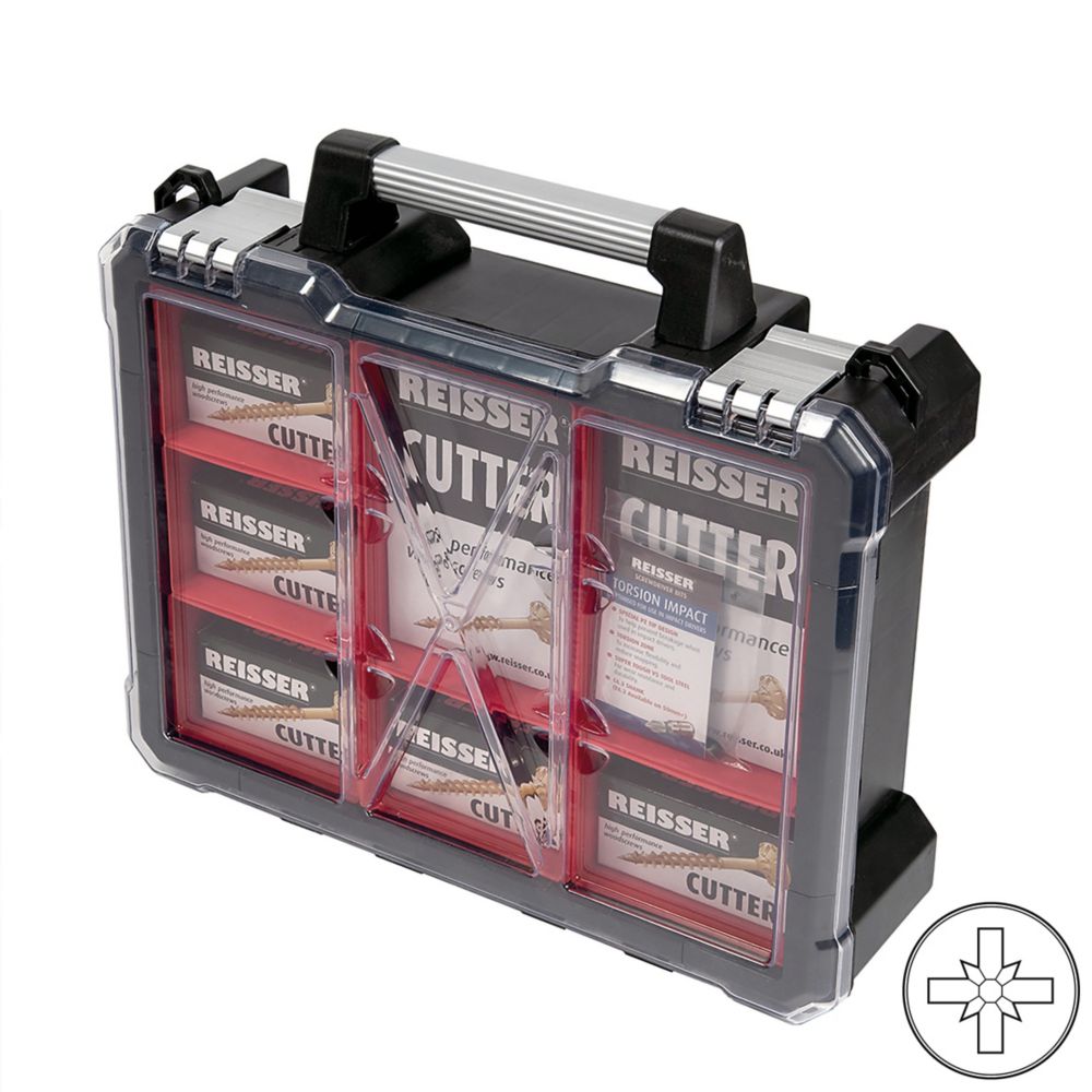 Reisser Cutter PZ Countersunk Screw Chunky Trade Case 1222 Pack - Screwfix