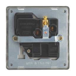 Contactum Lyric 13A 1-Gang DP Switched Socket Outlet Brushed Brass with ...