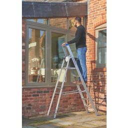 Werner Aluminium 1.9m 6 Step Platform Step Ladder - Screwfix