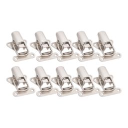 Essentials Toggle Catches Nickel 45mm x 36mm 10 Pack - Screwfix