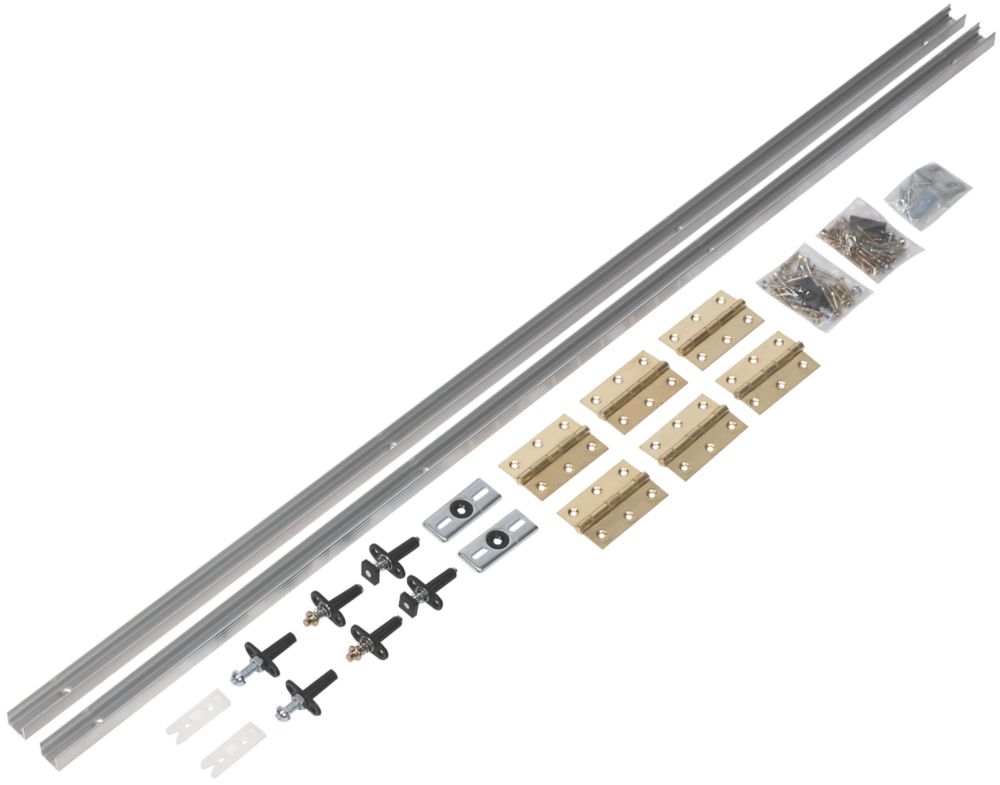 Henderson Bifold B20/4 4-Door Folding Track System Silver 2134mm - Screwfix